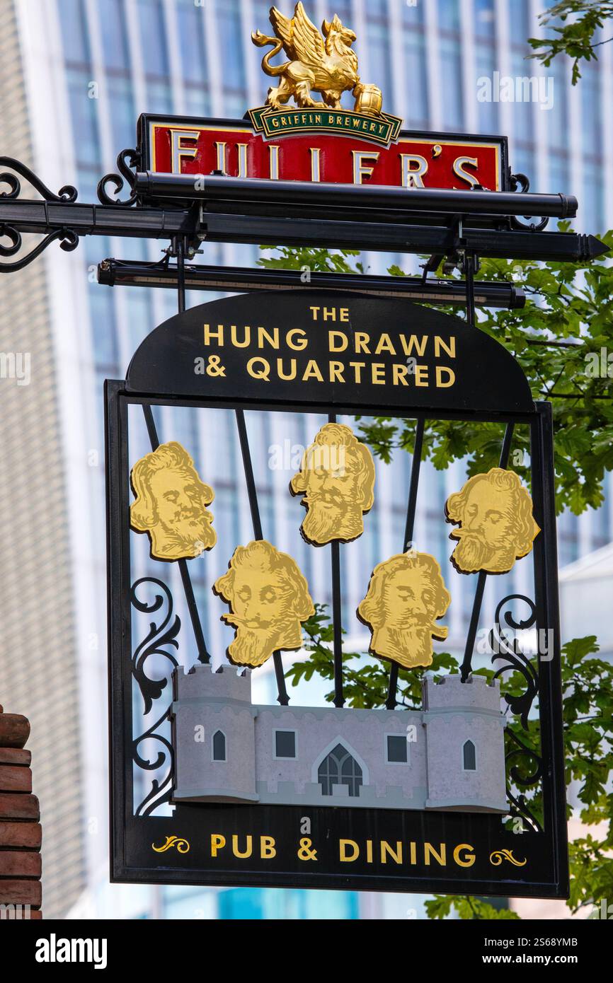 London, UK - July 22nd 2024: The traditional hanging sign on the ...