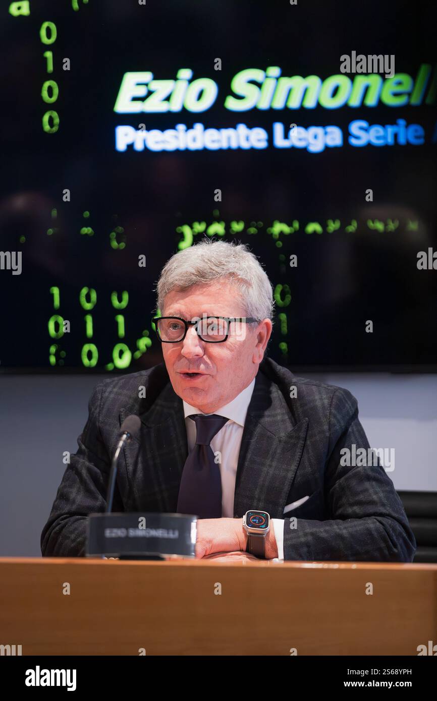 Milan, Italy. 16th Jan, 2025. Ezio Simonelli during Presentation of the ...