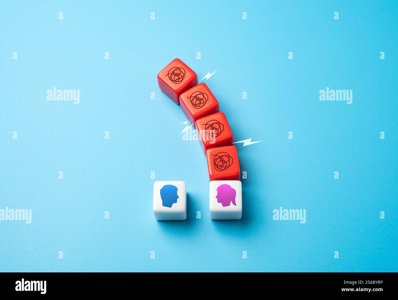 The girlfriend or wife places the burden of problems and accumulated ...