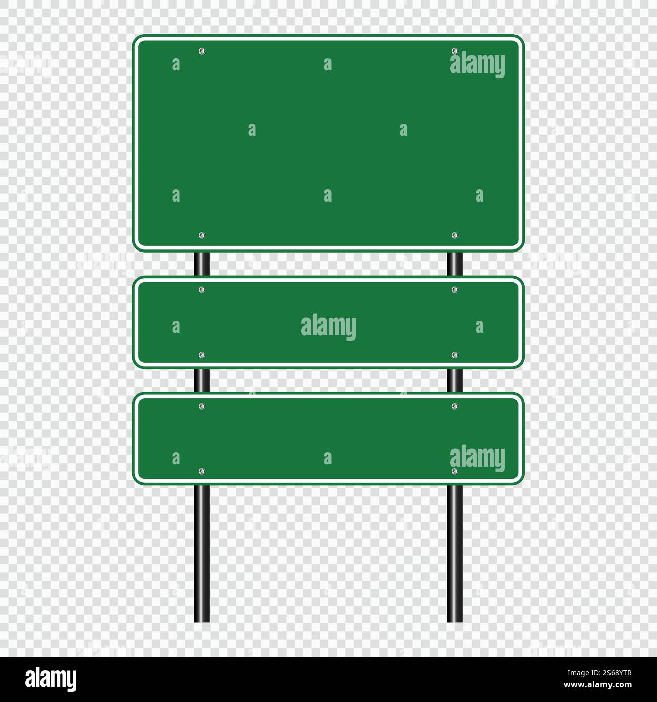 Green traffic sign,Road board signs isolated on transparent background,Vector illustration Stock ...