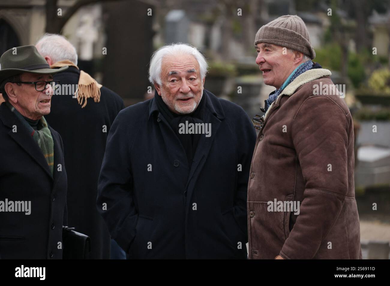 Dominique Strauss-Kahn during the funeral ceremony for Claude Allegre ...