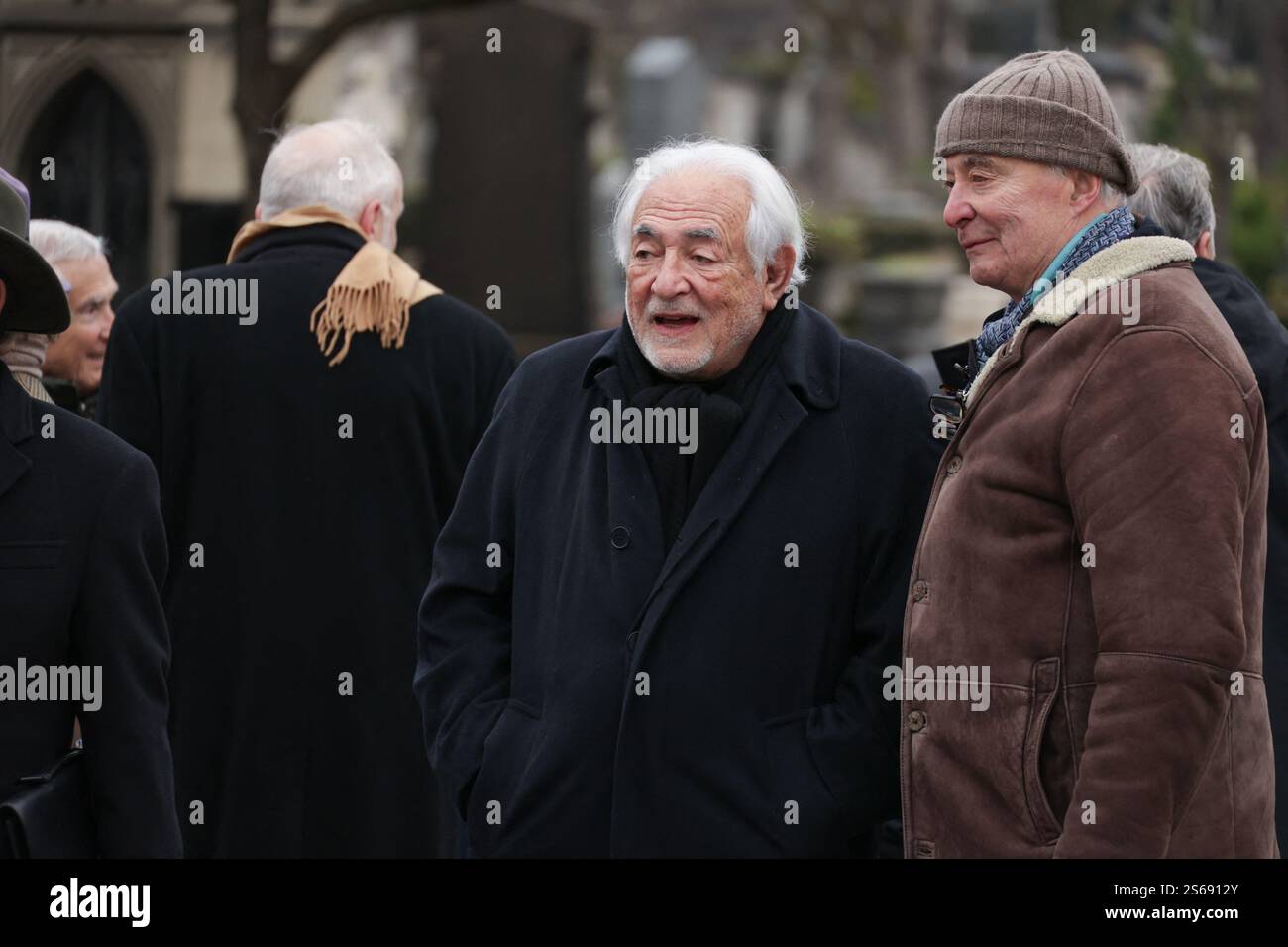 Dominique Strauss-Kahn during the funeral ceremony for Claude Allegre ...
