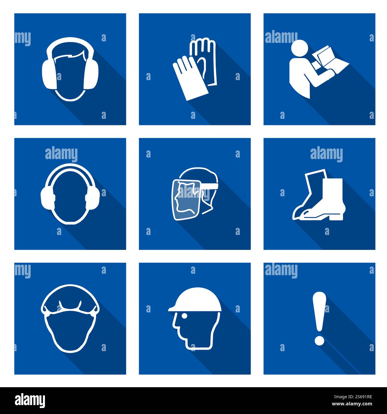 Required Personal Protective Equipment (PPE) Symbol,Safety Icon Stock ...