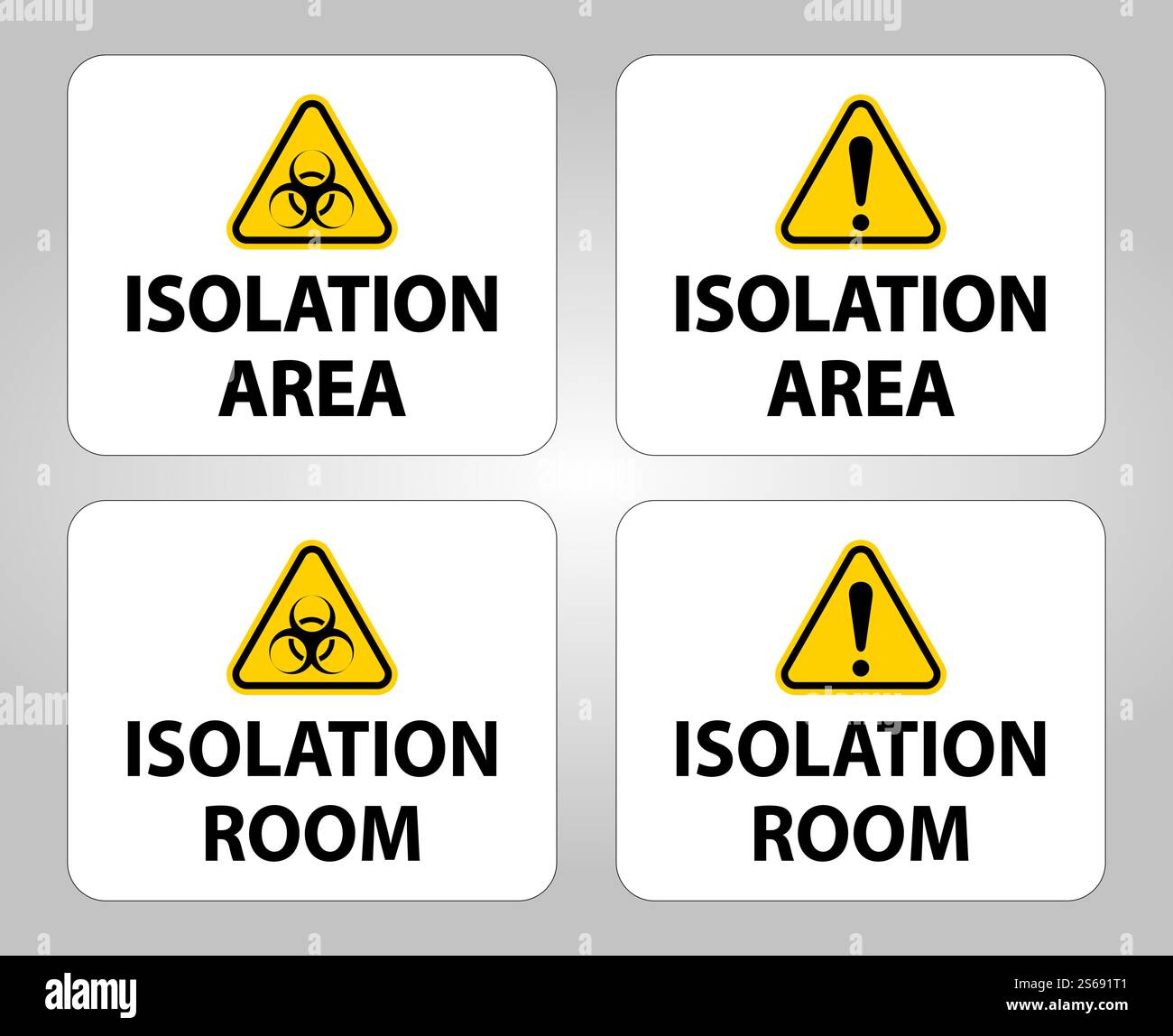 Biohazard Isolation area and room sign On White Background,Vector ...