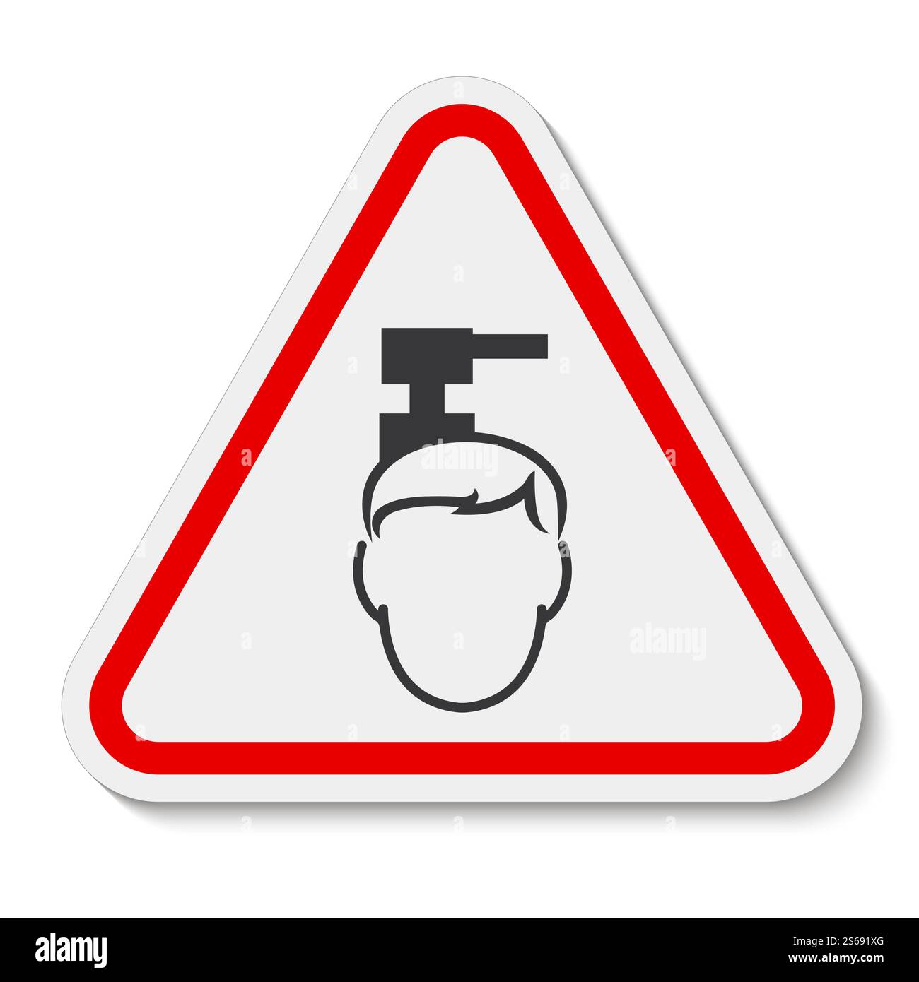 Beware Overhead Hazard Symbol Isolate On White Background,Vector ...