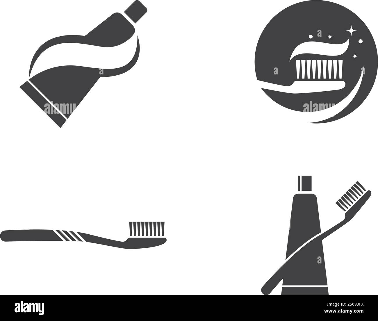 Tooth brush paste logo icon vector illustration vector Stock Vector ...