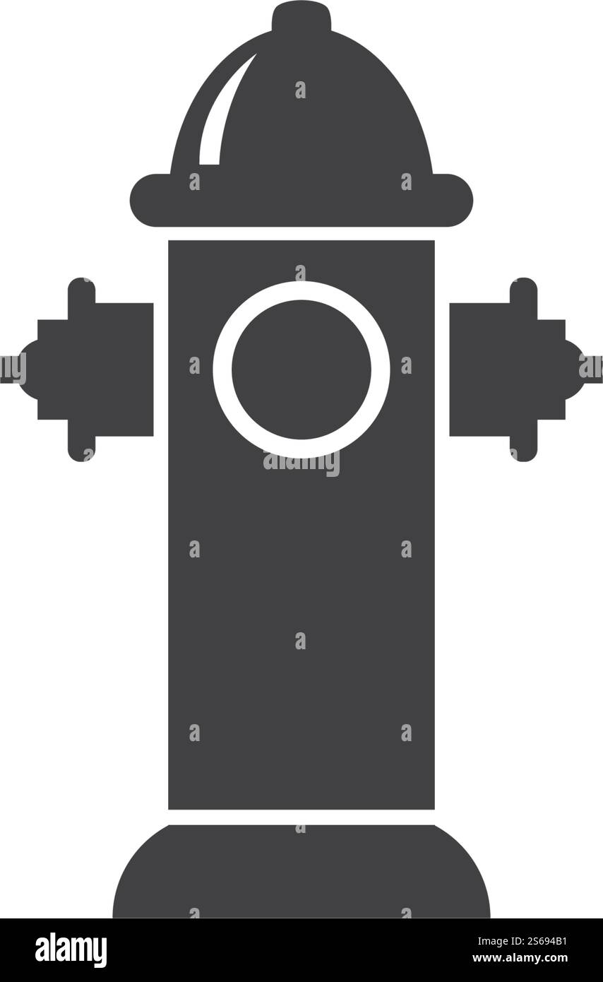 Fire hydrant logo and icon vector flat design Stock Vector Image & Art ...