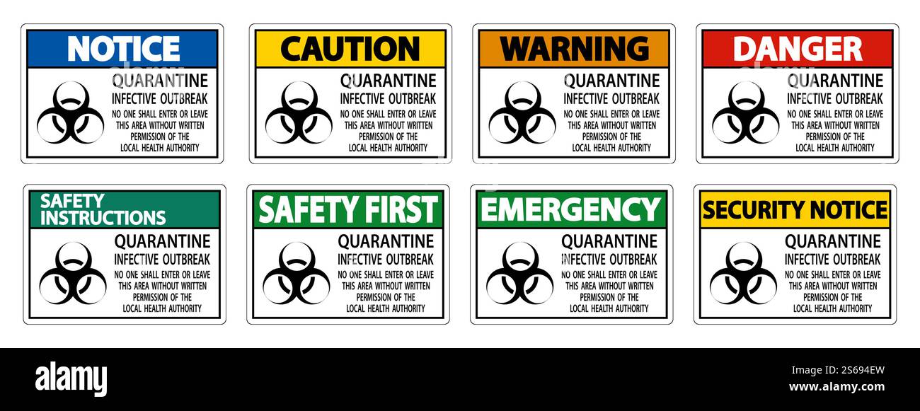 Quarantine Infective Outbreak Sign Isolate on transparent Background ...