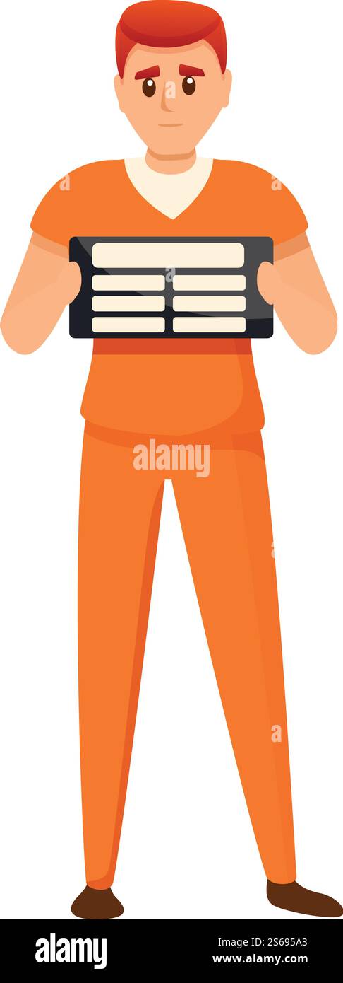 Sad prison clapper icon. Cartoon of sad prison clapper vector icon for ...