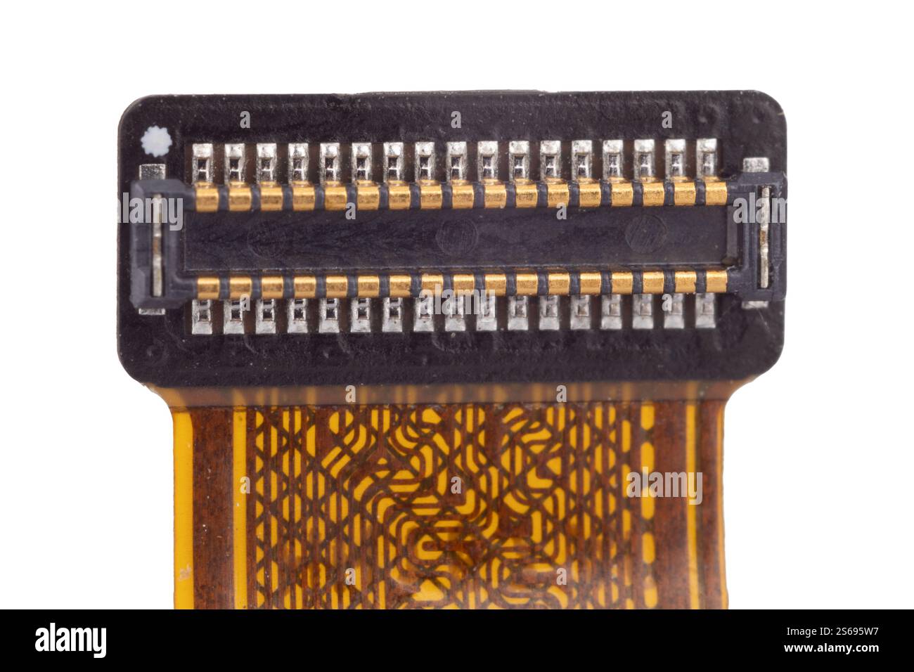 Close up of electronic ribbon cable connector Stock Photo - Alamy
