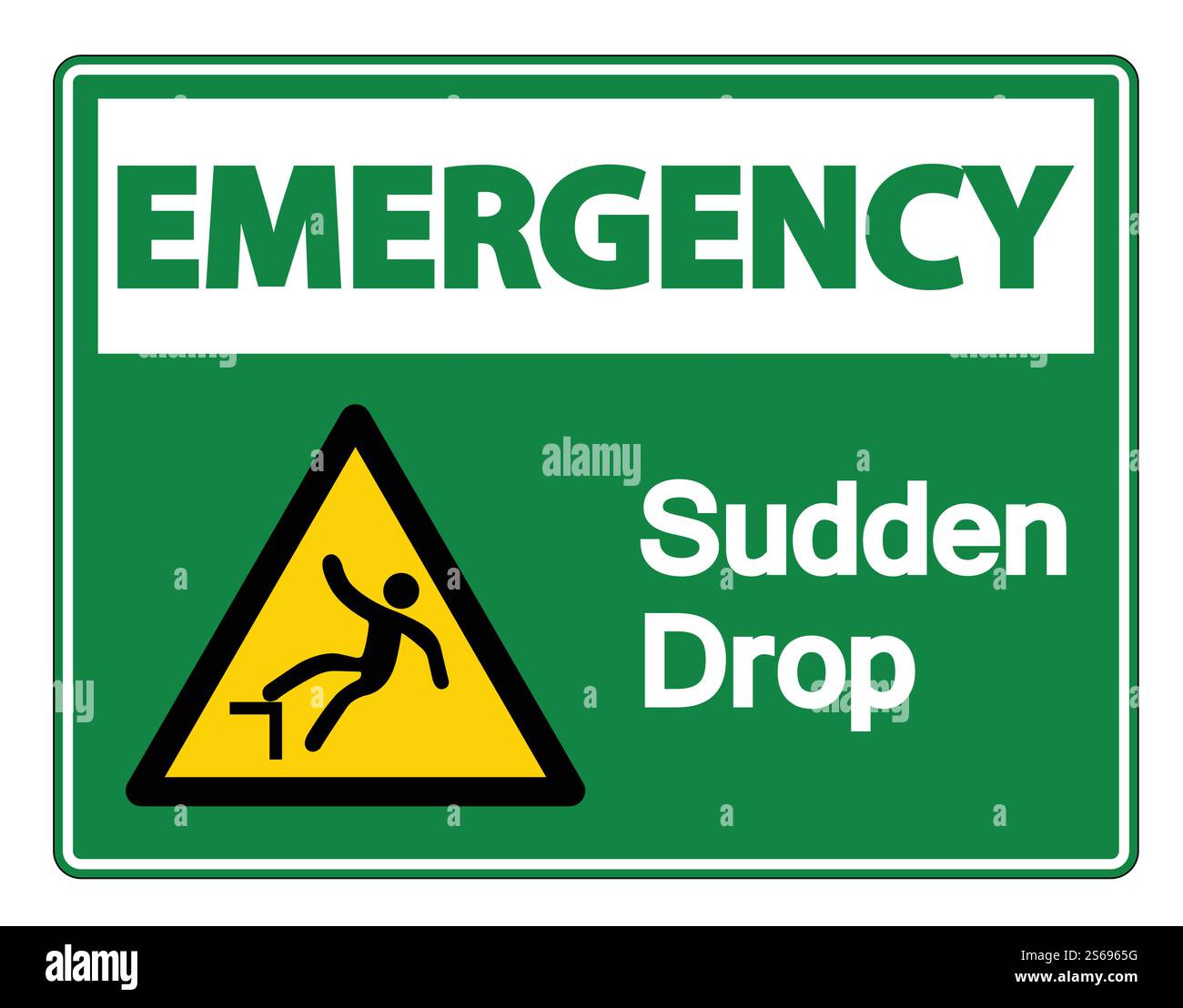 Emergency Sudden Drop Symbol Sign On White Background,vector ...