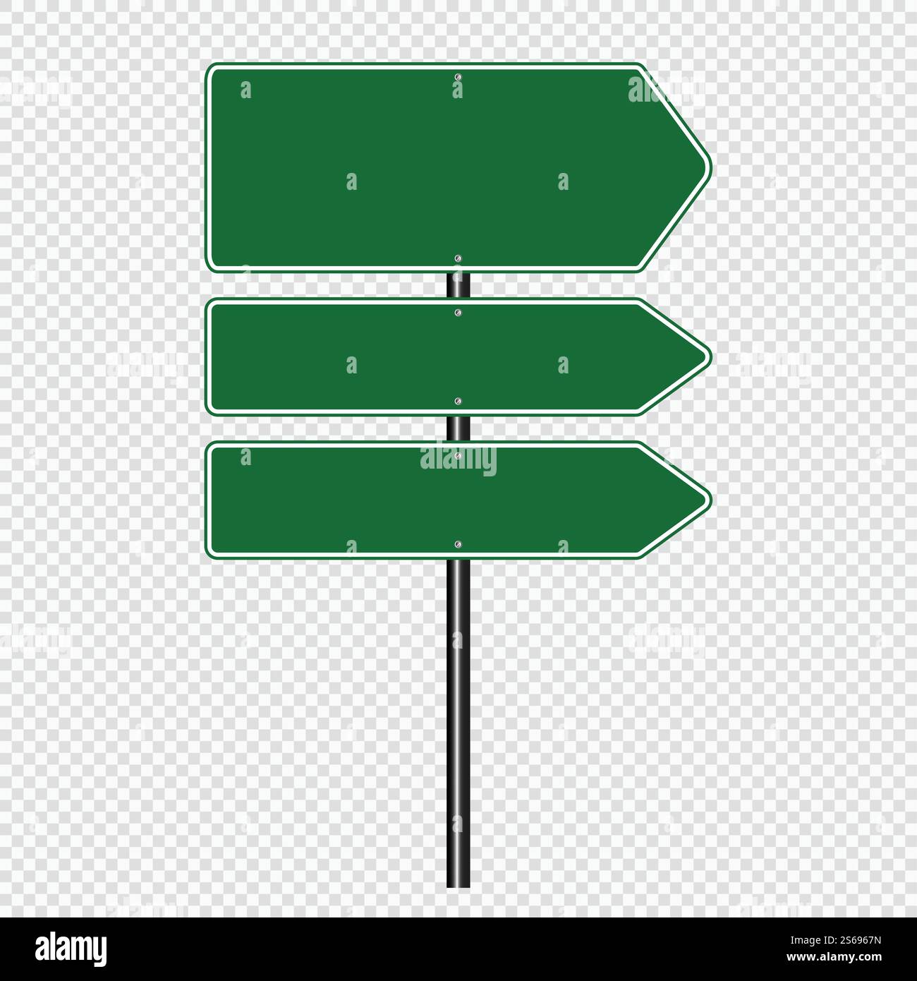 Green traffic sign,Road board signs isolated on transparent background,Vector illustration Stock ...
