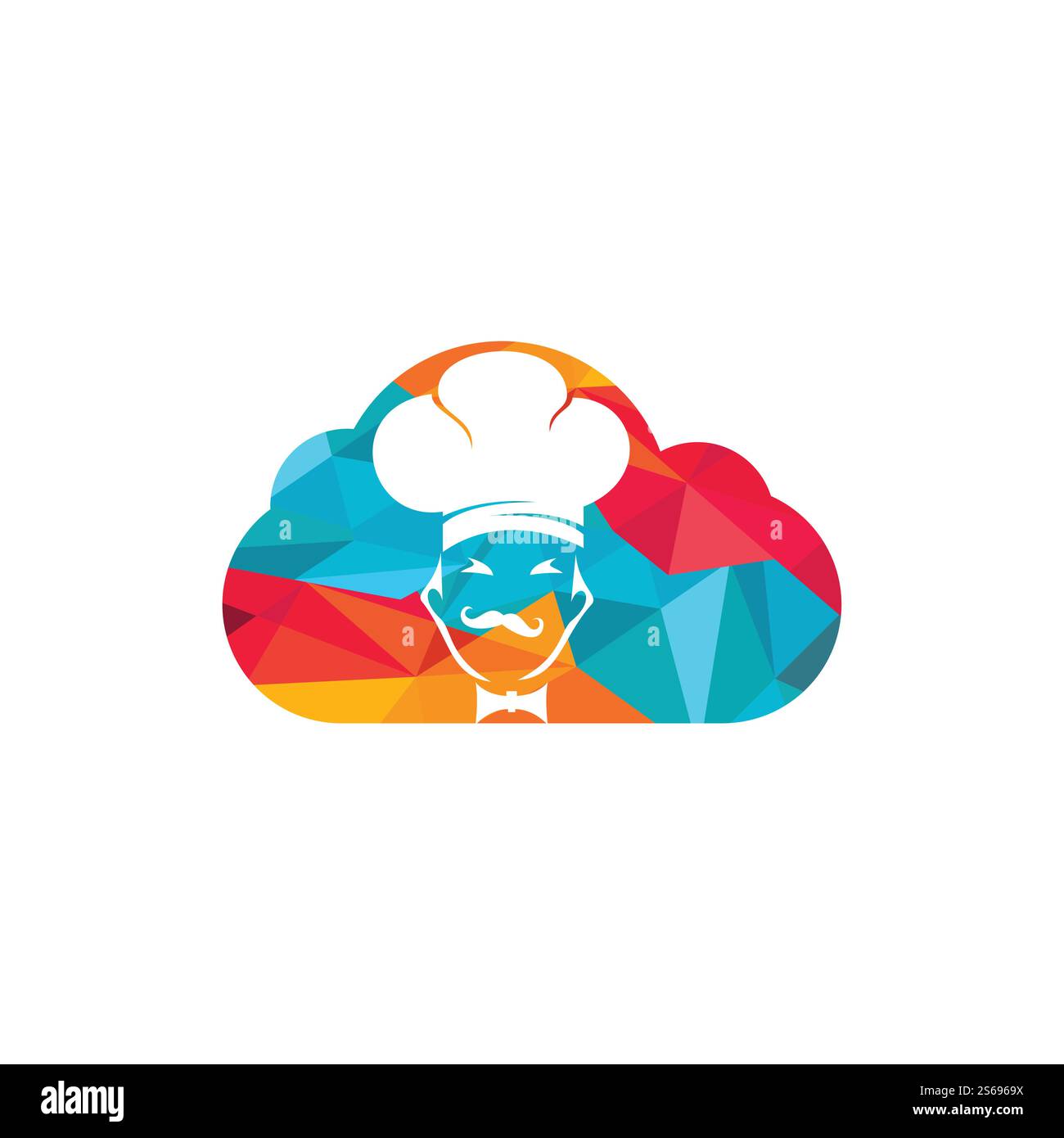 Chef Cloud vector logo design template Stock Vector Image & Art - Alamy