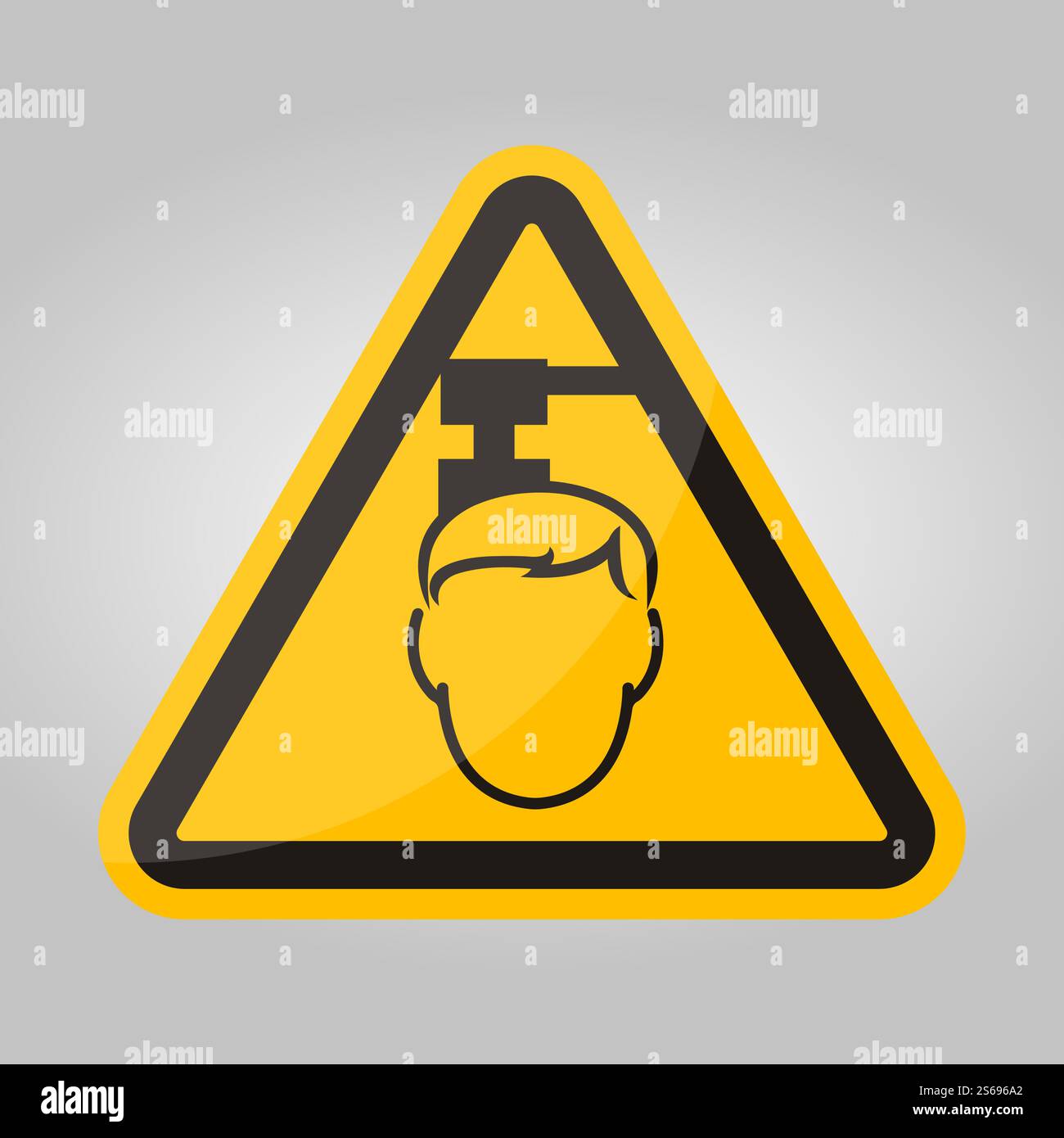 Beware Overhead Hazard Symbol Isolate On White Background,Vector ...