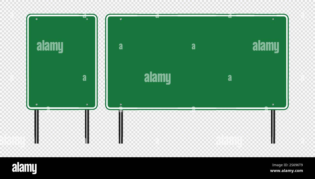 Green traffic sign,Road board signs isolated on transparent background,Vector illustration Stock ...