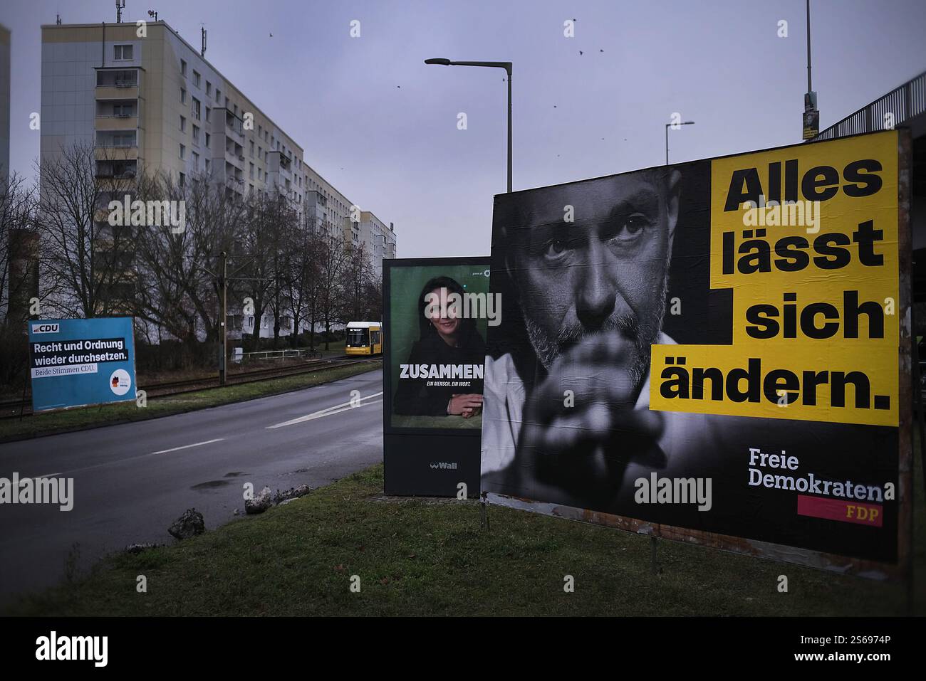 Berlin - 16/01/2025 - Berlin (Brandenburg) - Election posters for the ...