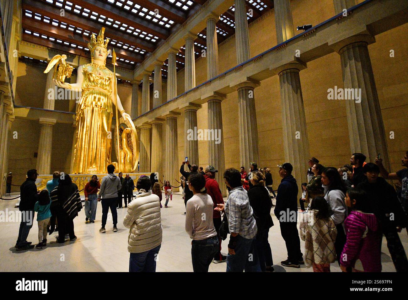 Centennial Parks Parthenon and the 42-foot-tall statue of Athena ...