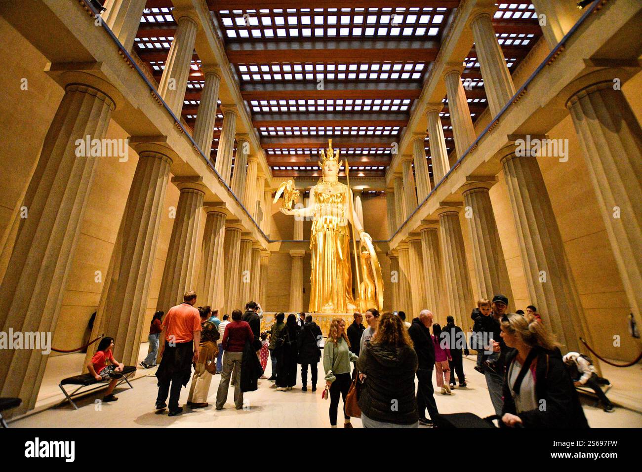 Centennial Parks Parthenon and the 42-foot-tall statue of Athena ...