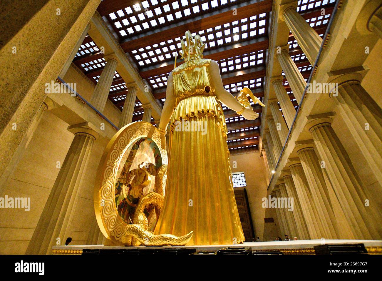 Centennial Parks Parthenon and the 42-foot-tall statue of Athena ...