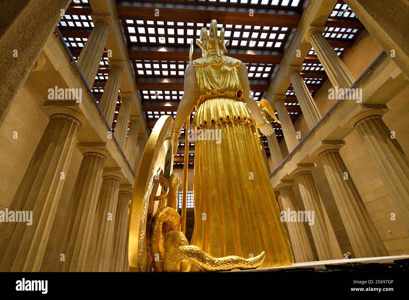 Centennial Parks Parthenon and the 42-foot-tall statue of Athena ...