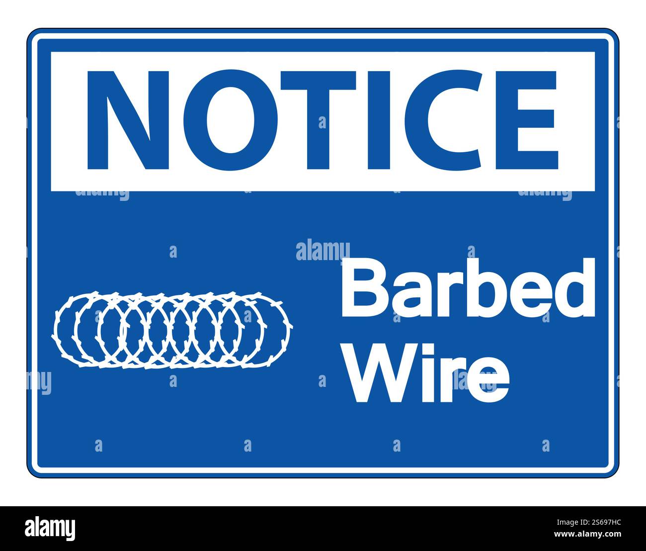 Notice Barbed Wire Symbol Sign On White Background,Vector Illustration ...