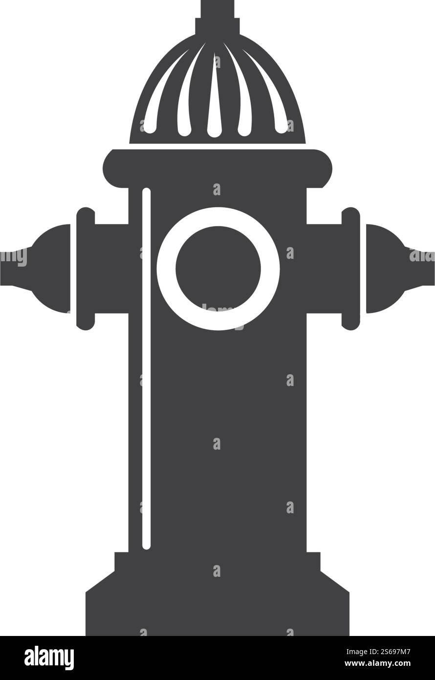 Fire hydrant logo and icon vector flat design Stock Vector Image & Art ...