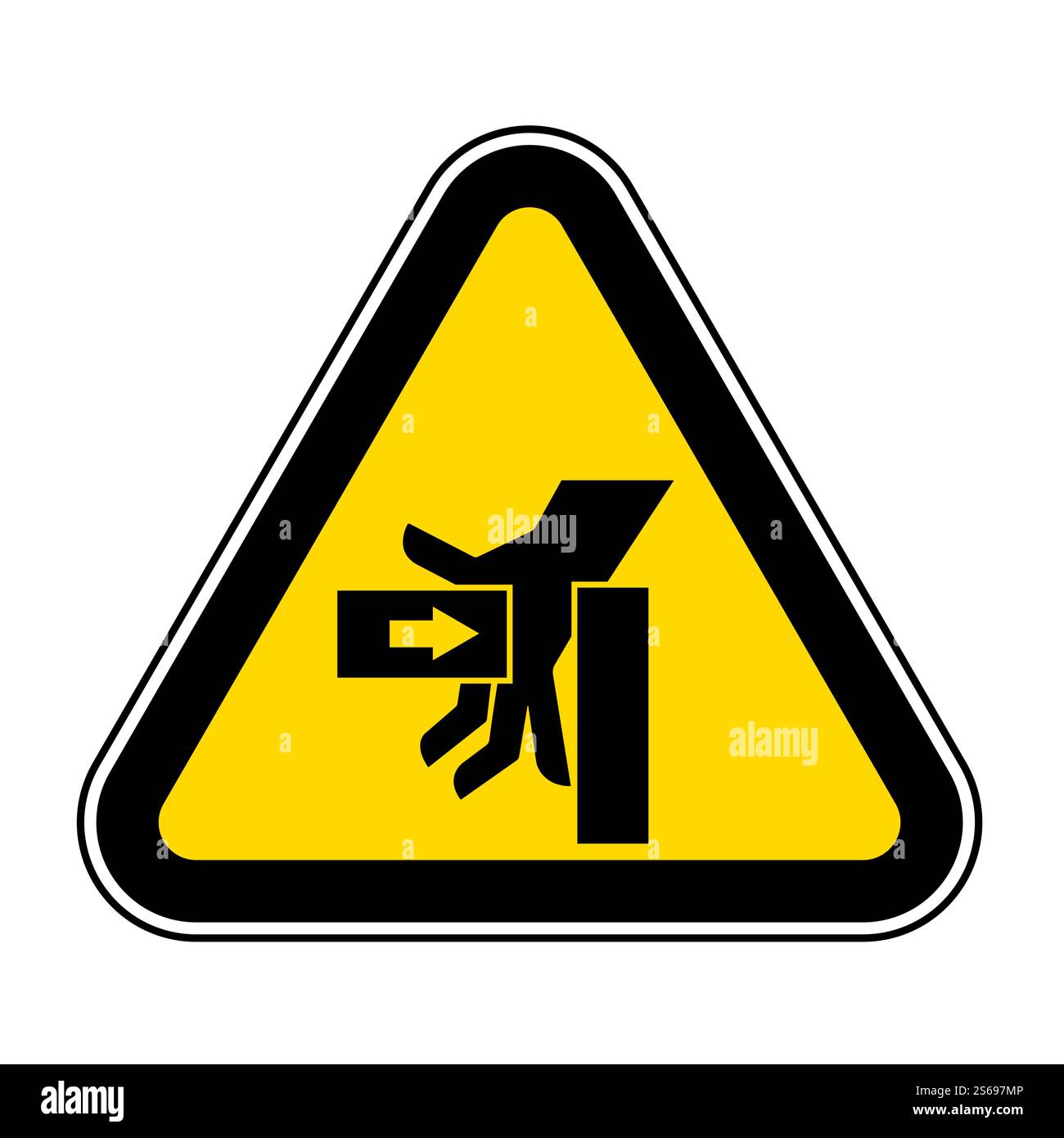 Hand Crush Force From Left Symbol Sign, Vector Illustration, Isolate On ...