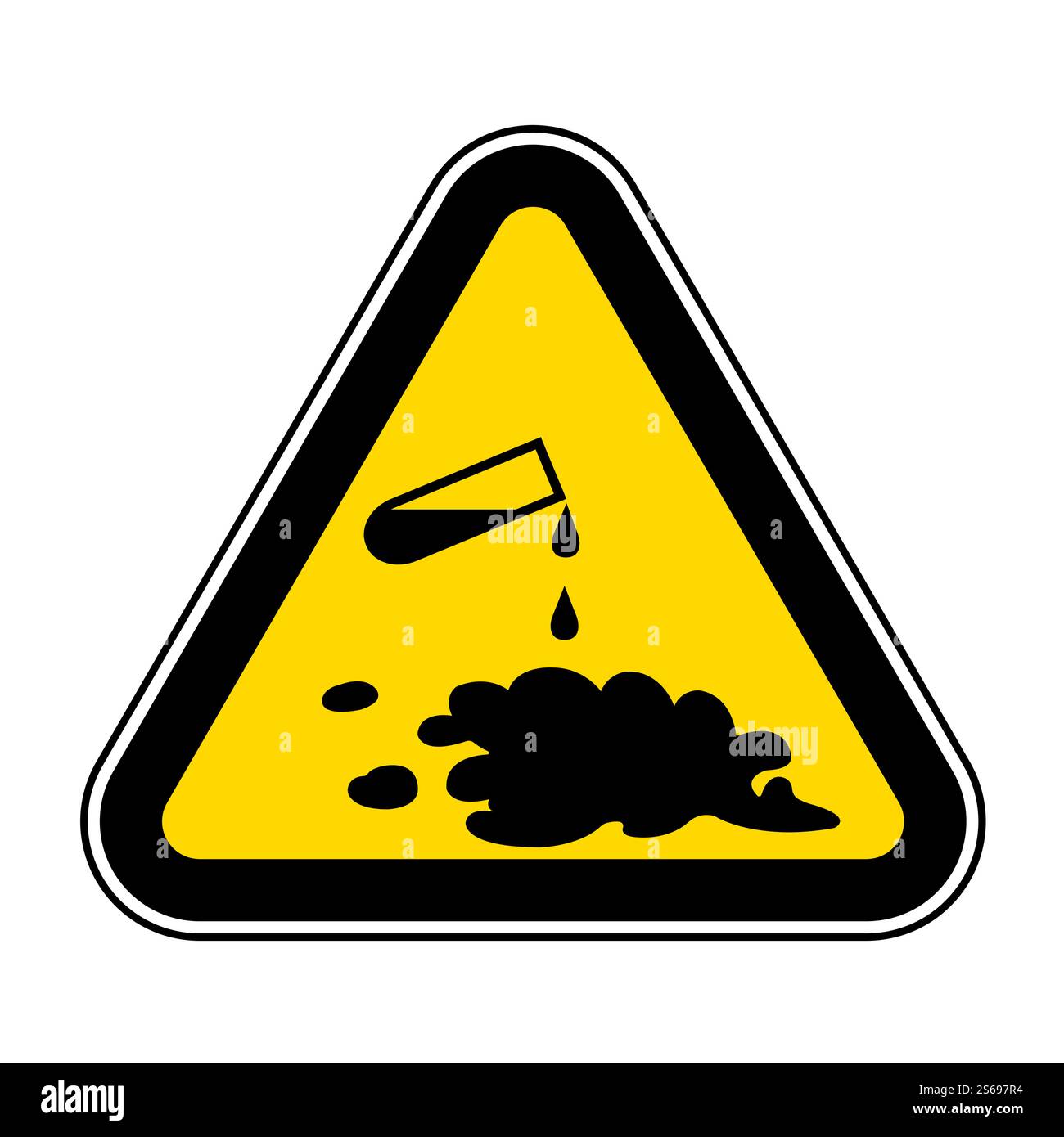 Beware Chemical Spill Symbol Sign Isolate On White Background,Vector ...