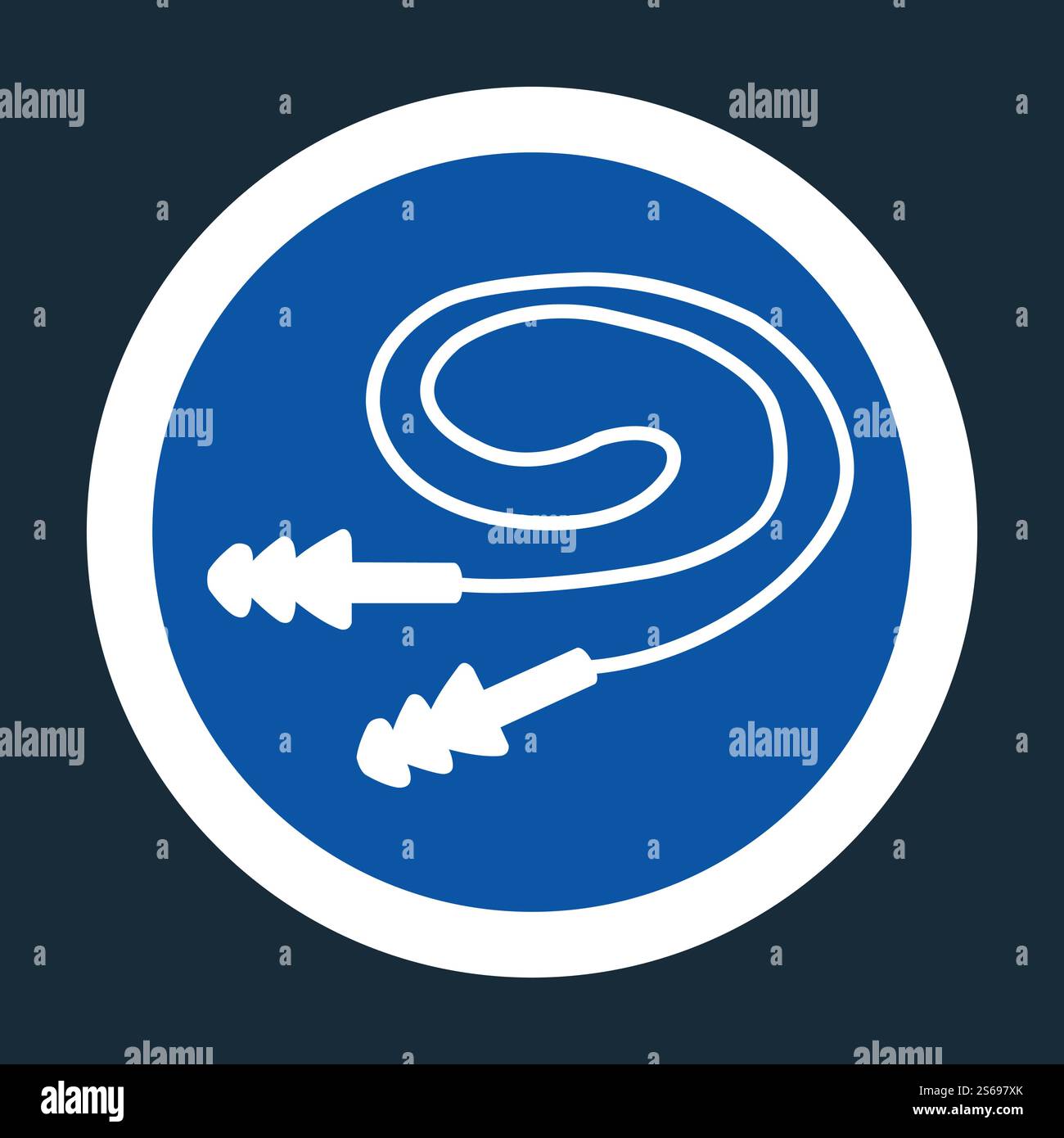 Wear Earplugs symbol On black Background,Vector illustration Stock ...