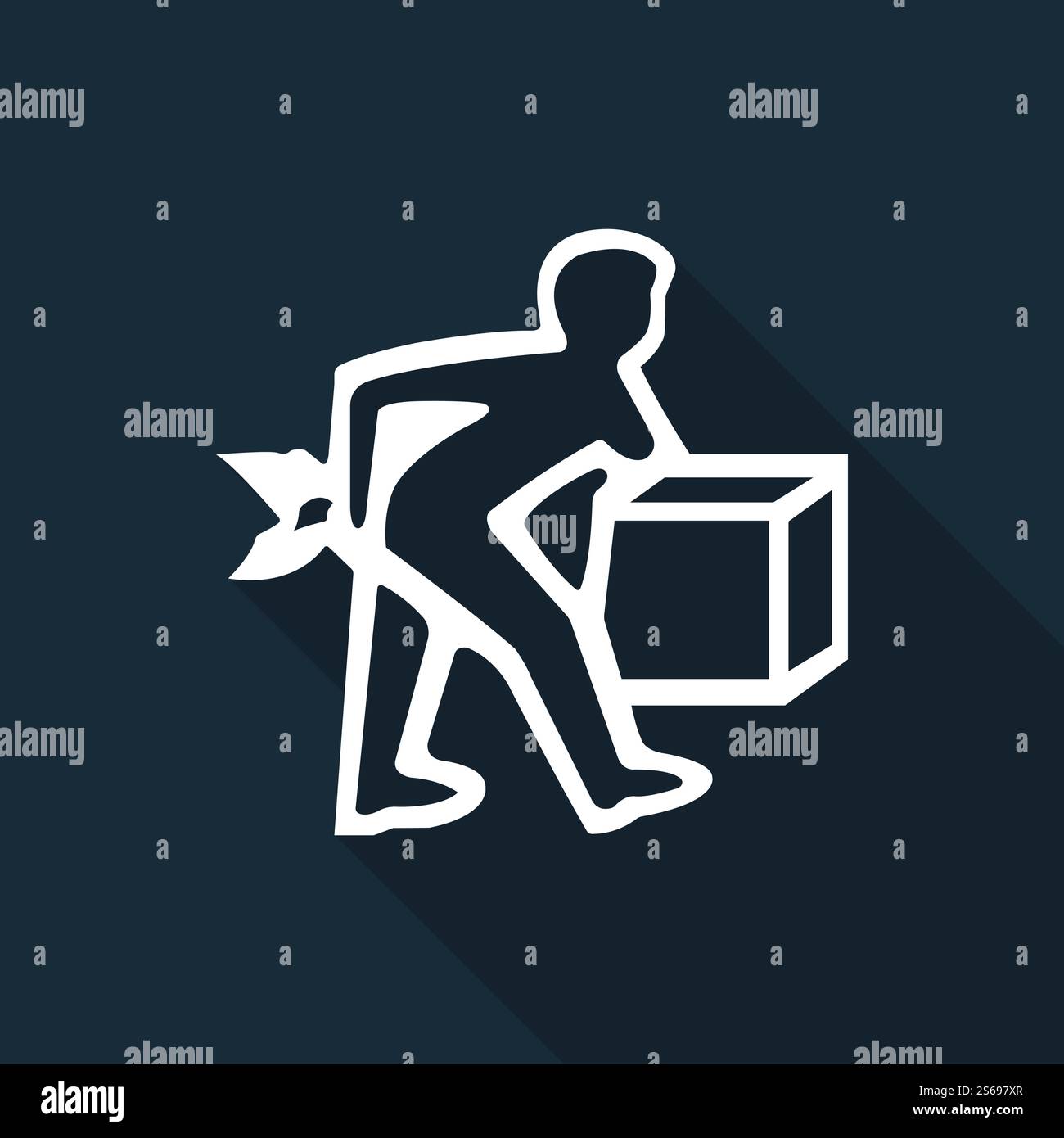 PPE Icon.Lift Correctly Symbol Sign Isolate On Black Background,Vector ...