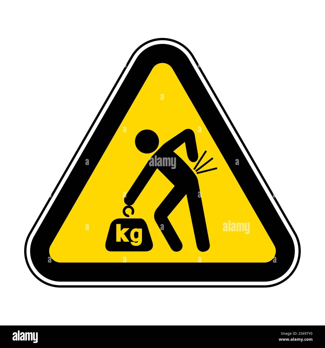 Lifting Hazard Symbol Sign, Vector Illustration, Isolate On White ...