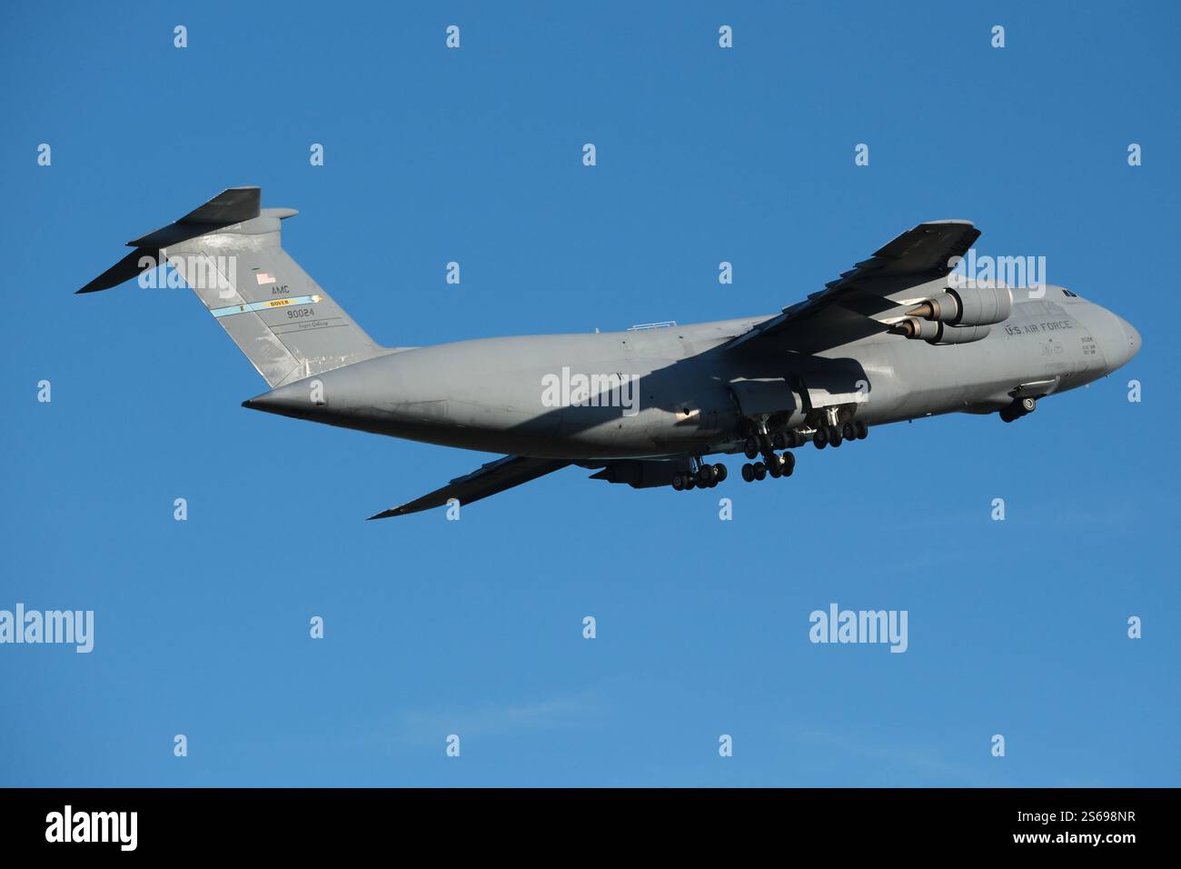 USAF C-5M Super Galaxy taking off from Prestwick airport in Scotland in ...