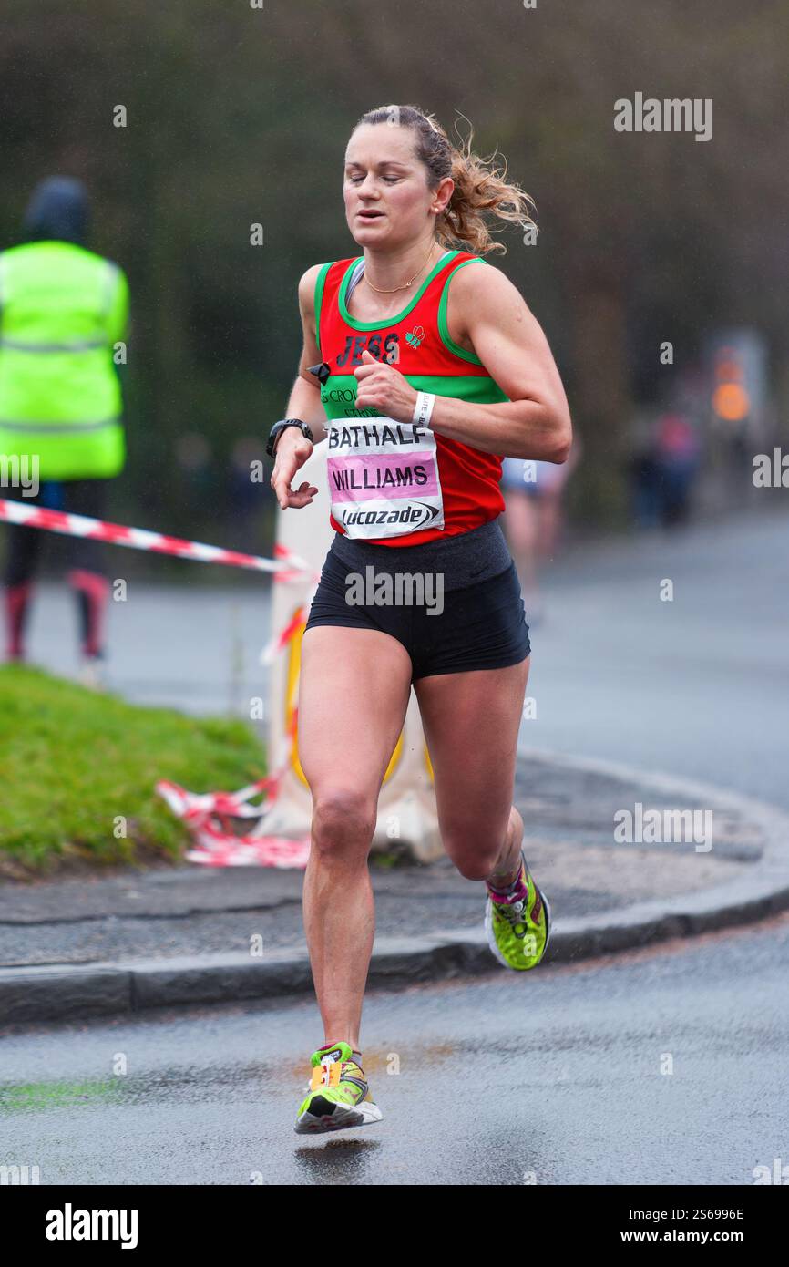 Female athletes running and competing in the Bath Half Marathon road ...