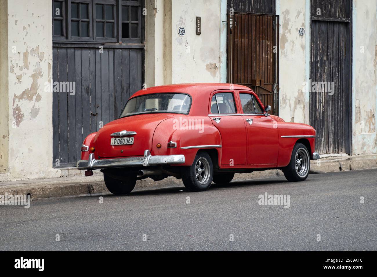 HAVANA, CUBA - AUGUST 28, 2023: Rear view of Plymouth Cambridge 1951 ...