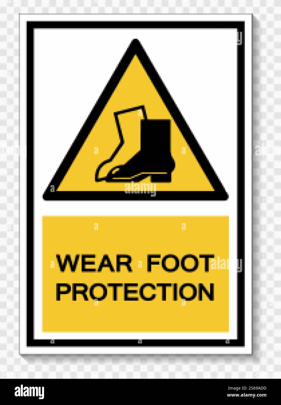 Wear Foot Protection Symbol Sign Isolate on transparent Background ...