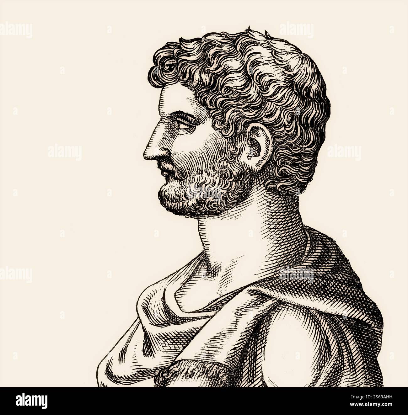 Hadrian or Publius Aelius Hadrianus Augustus, 76 - 138, Roman emperor ...
