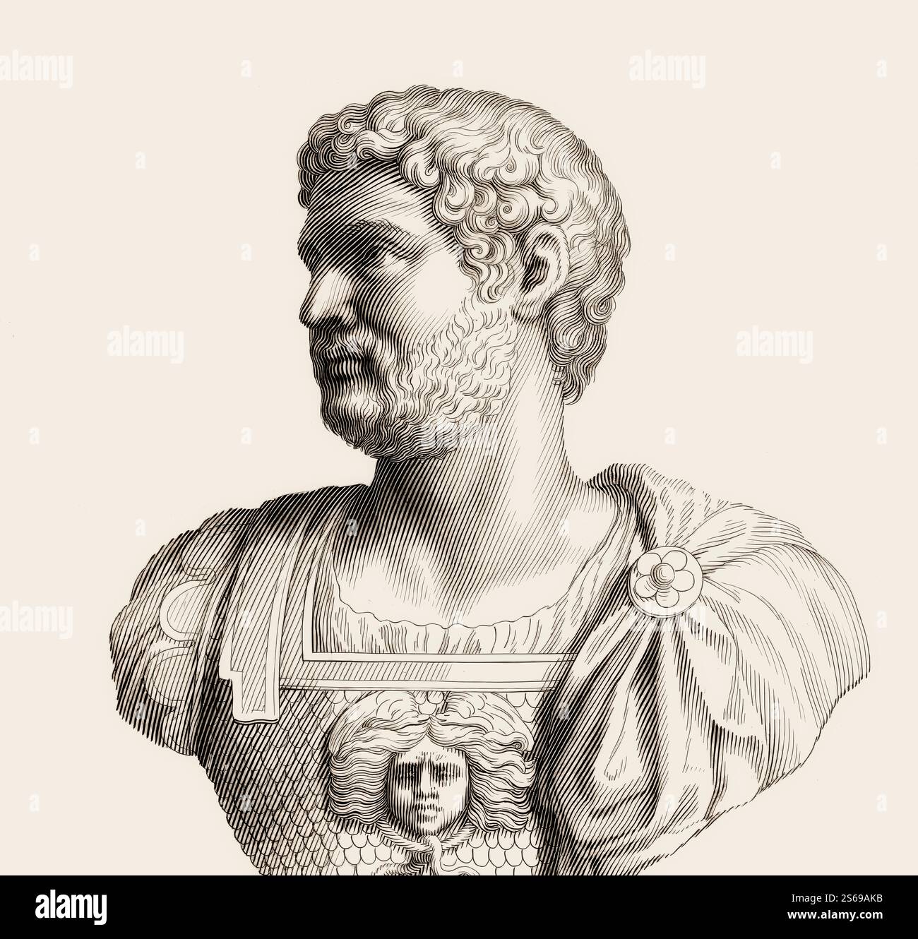 Hadrian or Publius Aelius Hadrianus Augustus, 76 - 138, Roman emperor ...