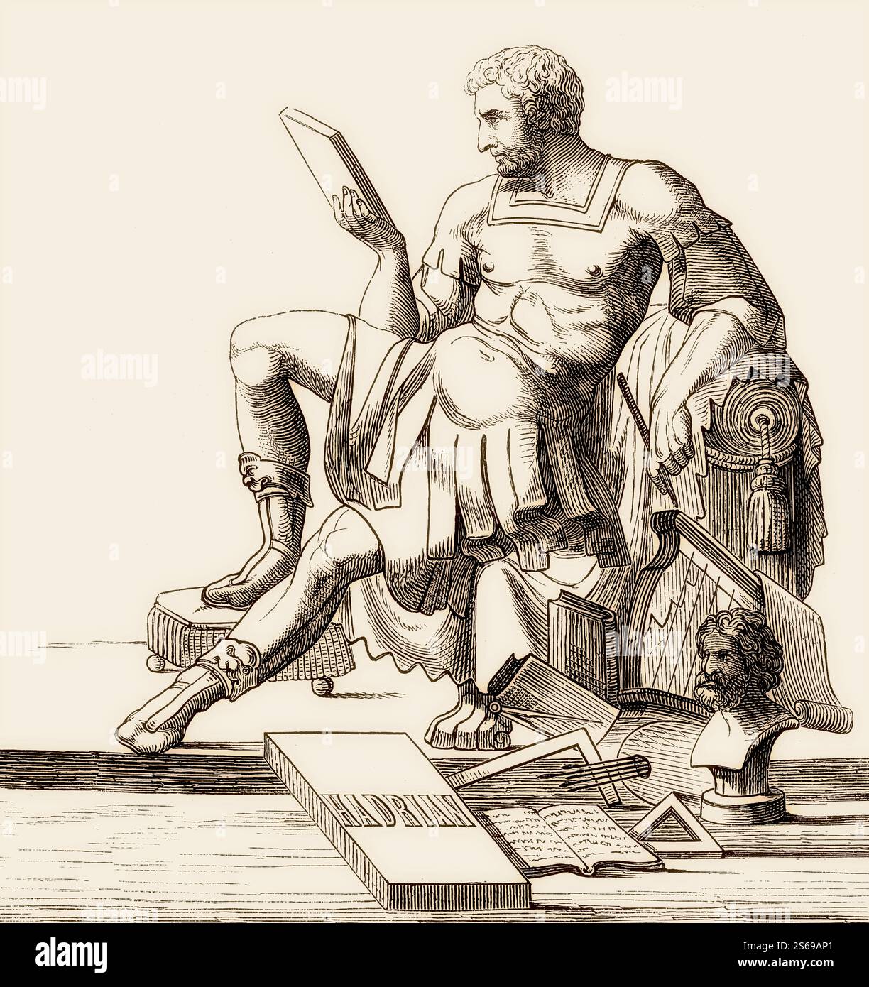 Hadrian or Publius Aelius Hadrianus Augustus, 76 - 138, Roman emperor ...