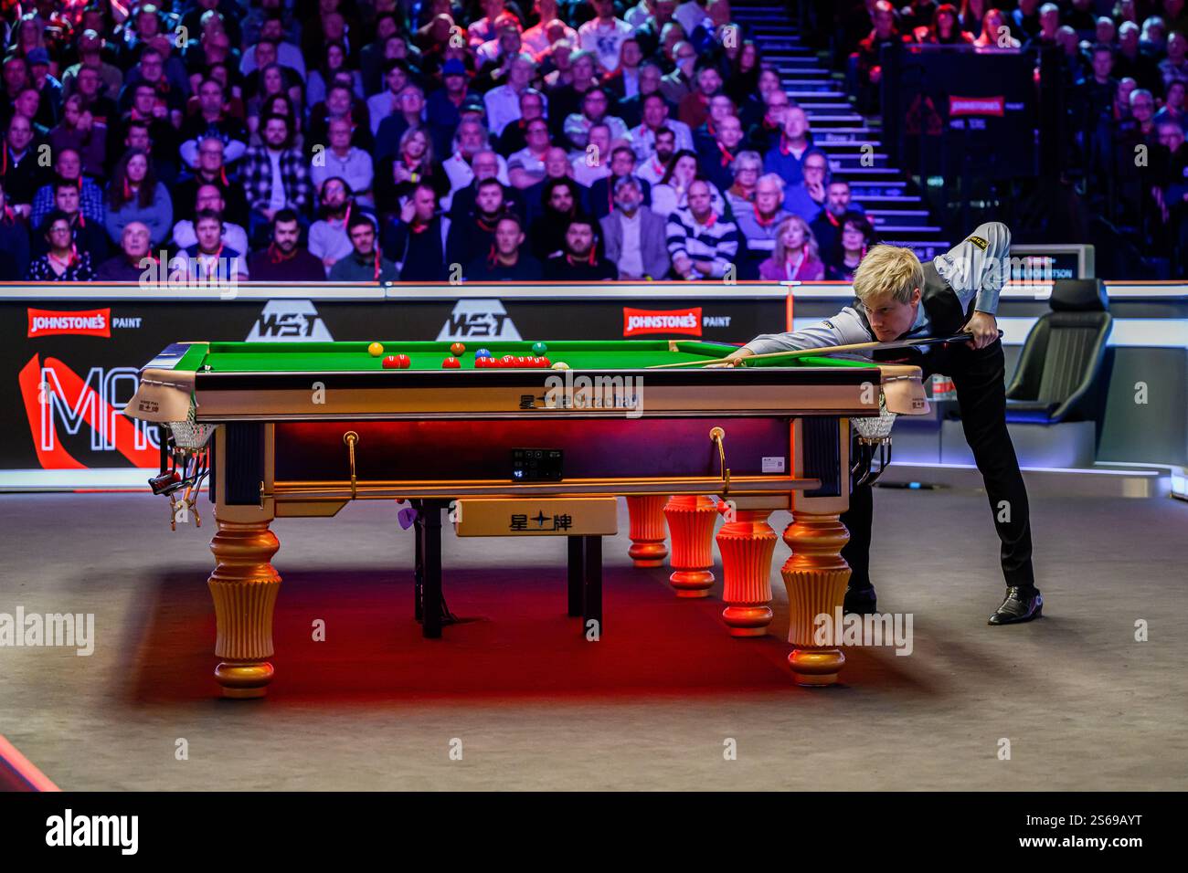 LONDON, UNITED KINGDOM. 16th Jan, 25. Neil Robertson action in Match between Neil Robertson vs ...
