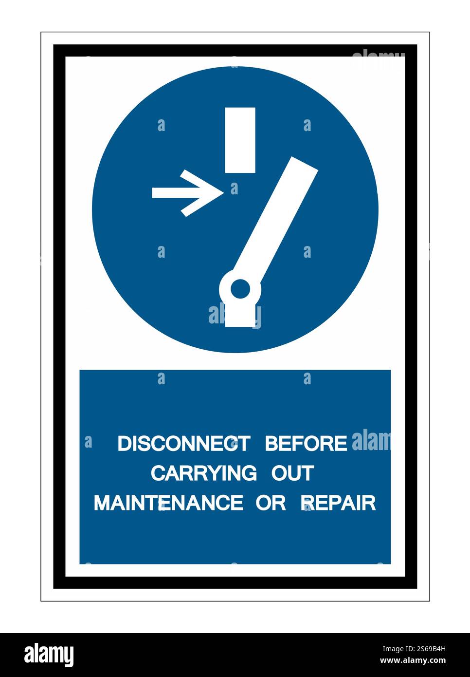 PPE Icon.Disconnect Before Carrying Out Maintenance Or Repair Symbol ...