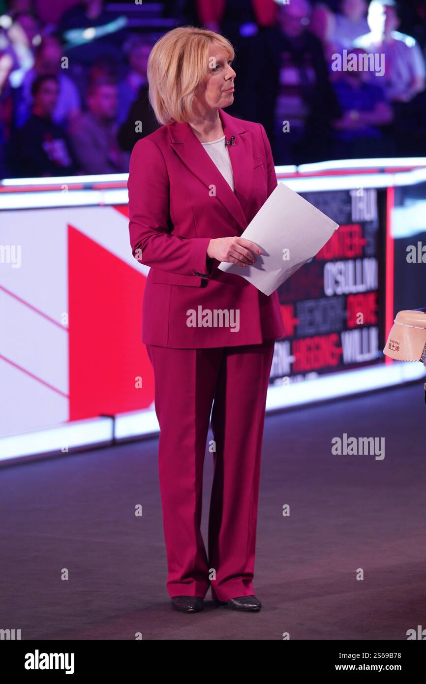 London, UK. 16th Jan, 2025. Presenter Hazel Irvine during The Johnstone ...