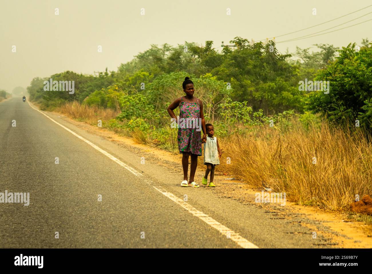 Driving round the Volta region in Ghana Stock Photo - Alamy