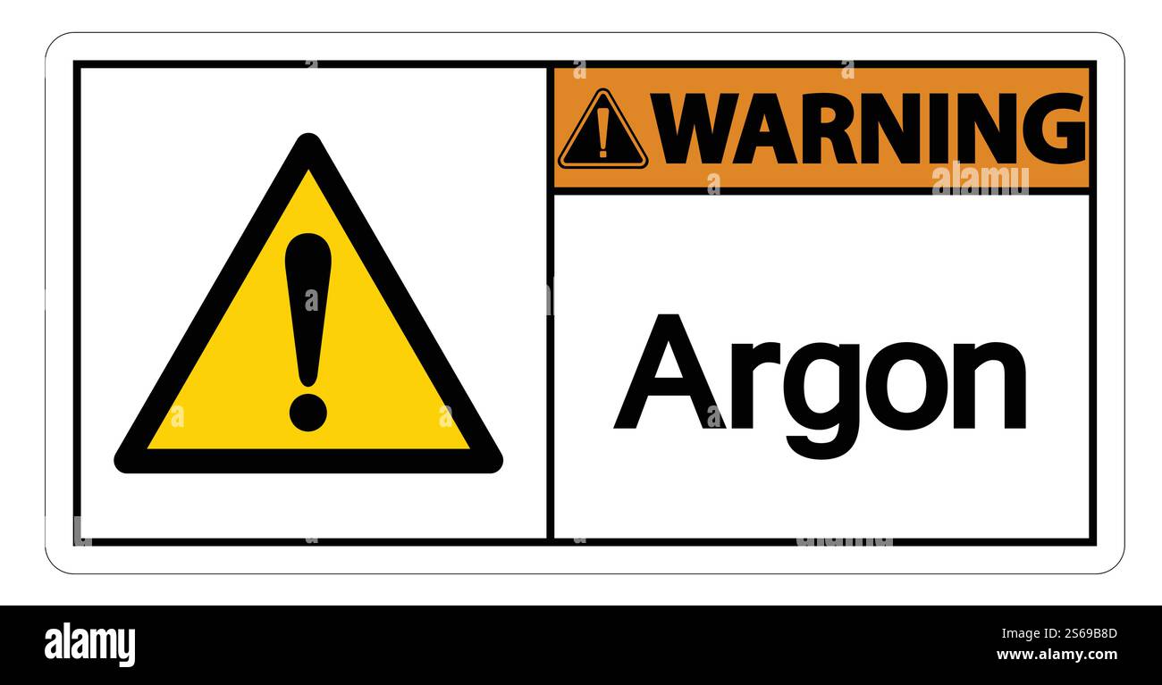 Warning Argon Symbol Sign Isolate On White Background,Vector ...