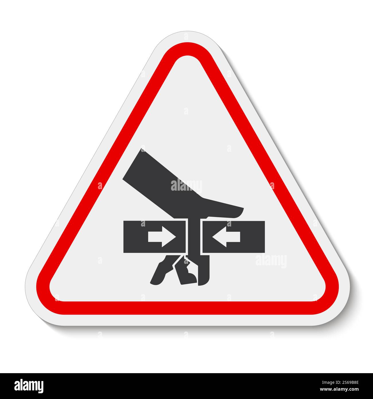 Hand Crush Force From Two Sides Symbol Sign Isolate on White Background ...