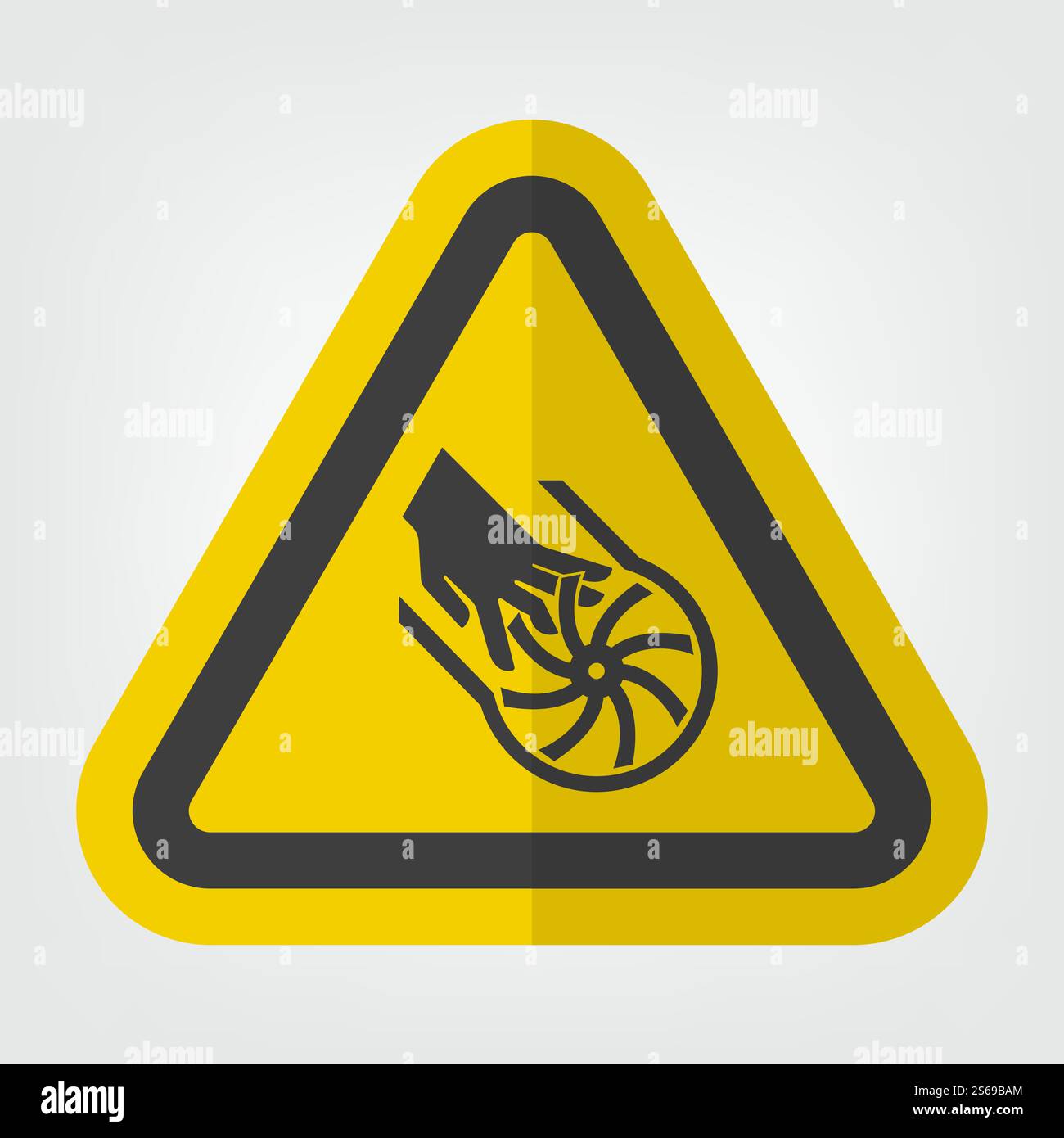 Cutting of Fingers Impeller Blade Symbol Sign Isolate On White ...