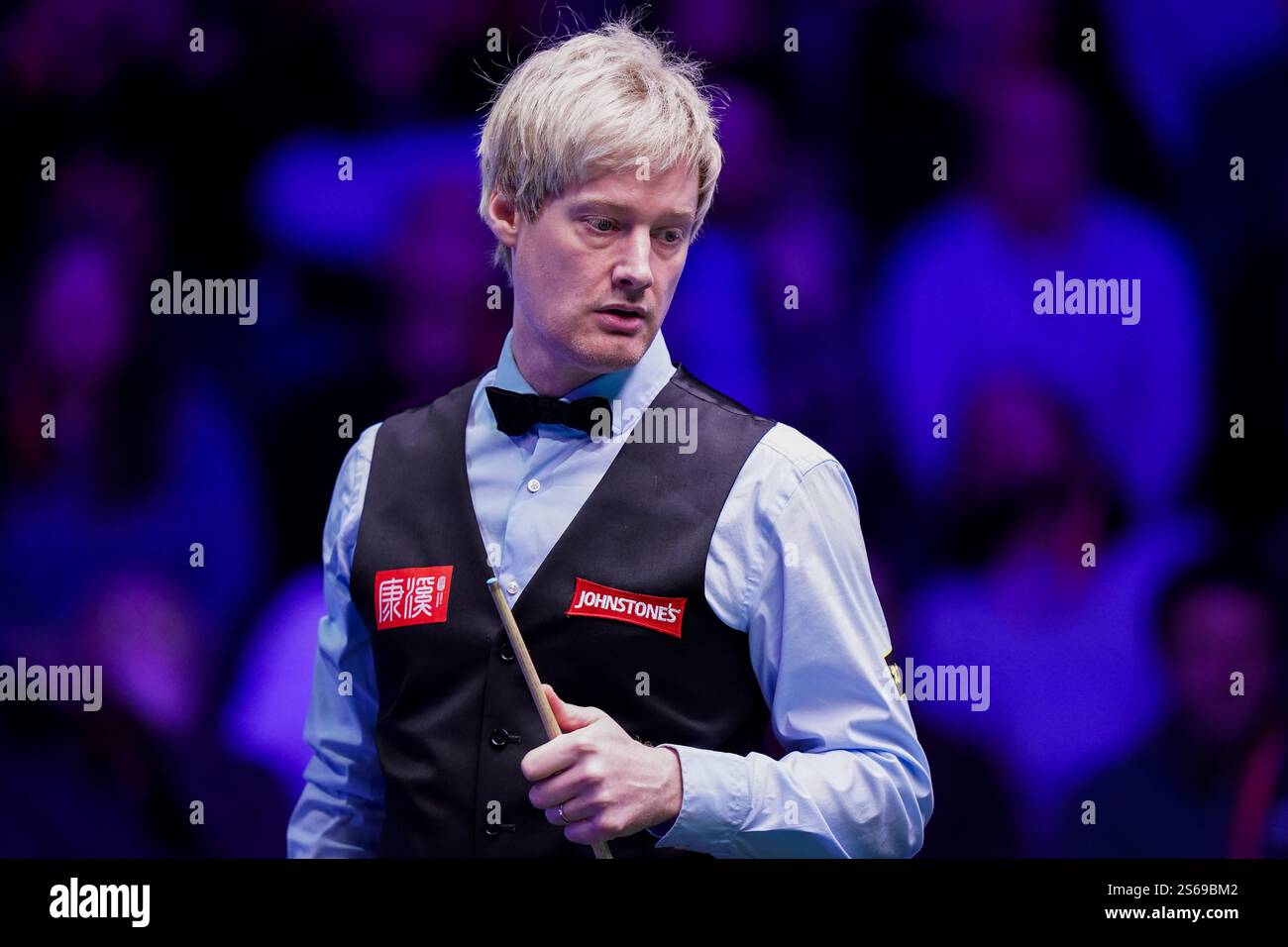London, UK. 16th Jan, 2025. Neil Robertson during The Johnstone's Paint Masters Snooker 2025 ...