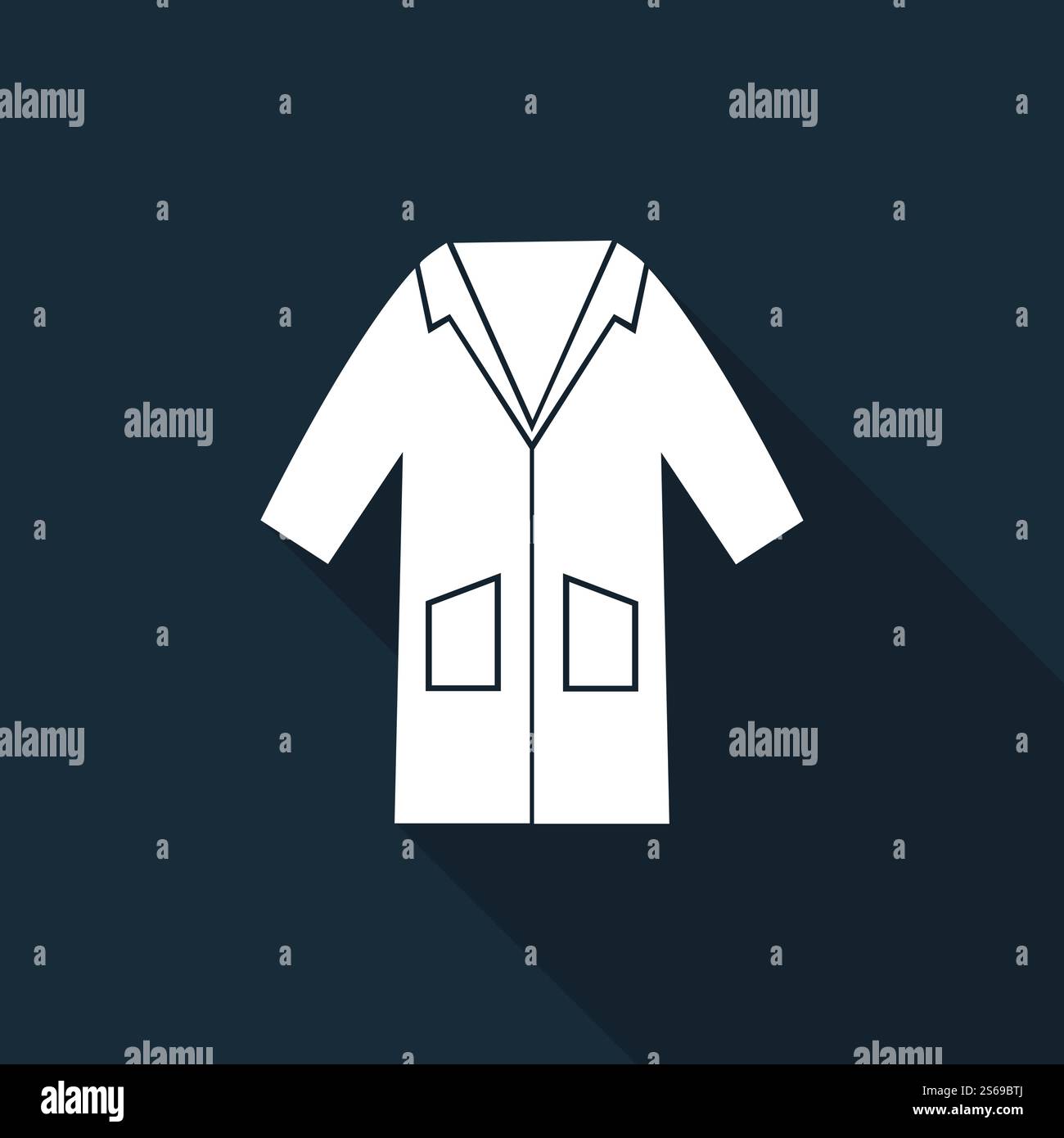 PPE Icon.Wear Smock Symbol Sign Isolate On Black Background,Vector ...