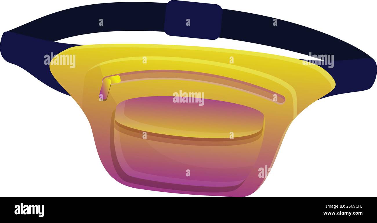 Fashion waist bag icon. Cartoon of fashion waist bag vector icon for ...