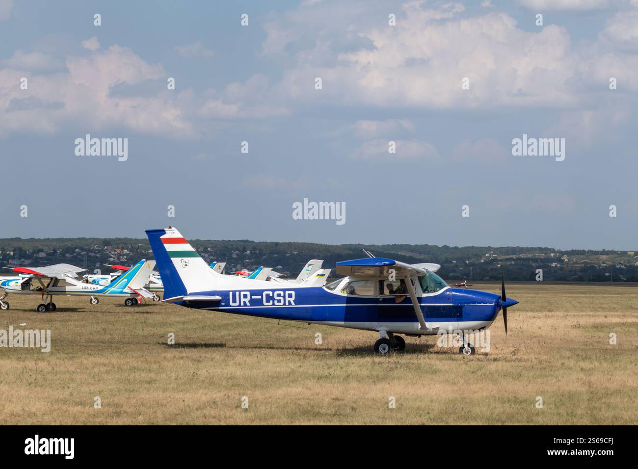 Kharkiv, Ukraine - August 29, 2021: Cessna 172 Skyhawk four-seat ...
