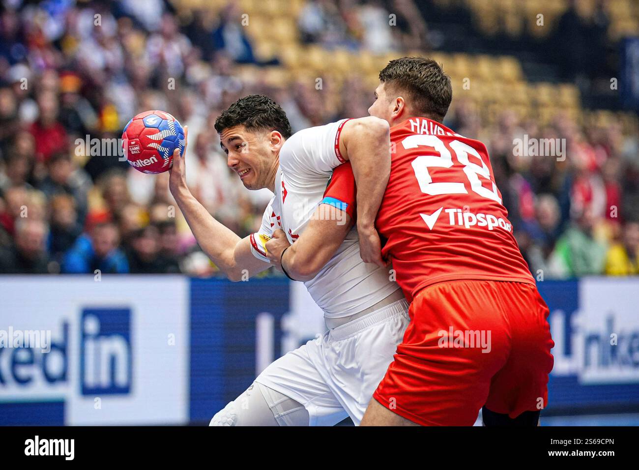 Mehdi Ben Romdhane (Schweiz, #44), Matej Havran (Tschechien, #28) DEN, Tschechien vs. Schweiz ...